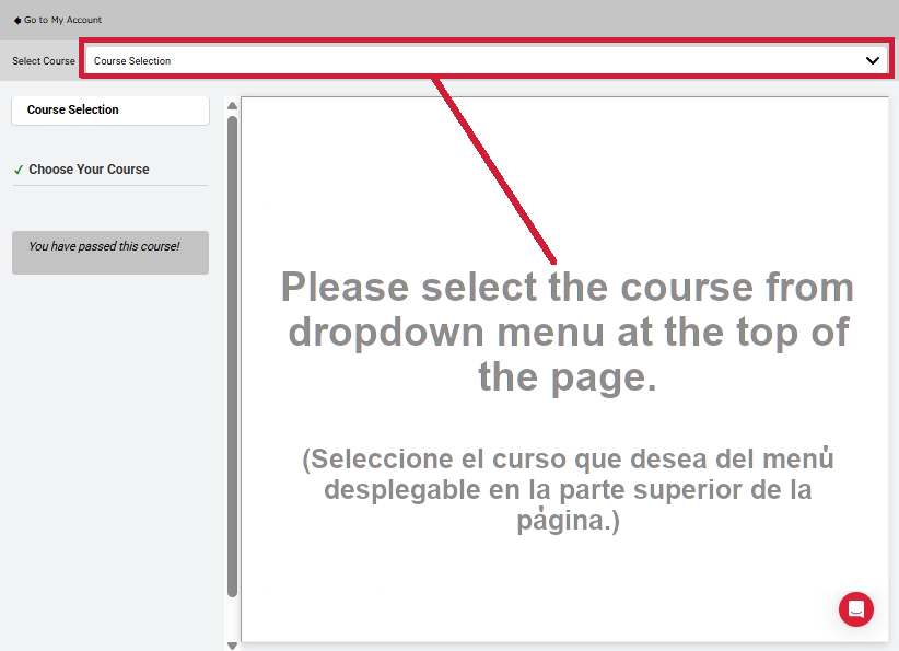 Select Course - Canes